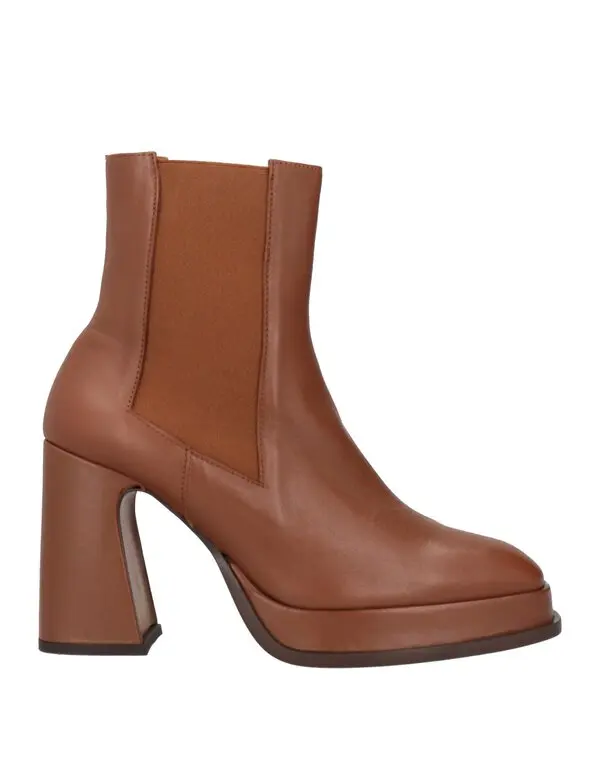 CastaÑer Leather Ankle Boots With Block Heel
