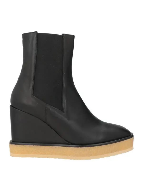 CastaÑer Leather Wedge Chelsea Boots - Black