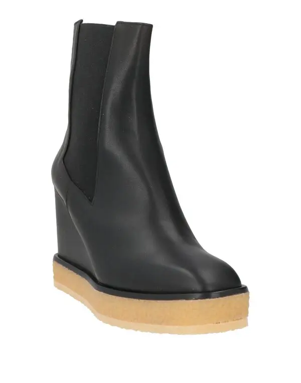 CastaÑer Leather Wedge Chelsea Boots - Black