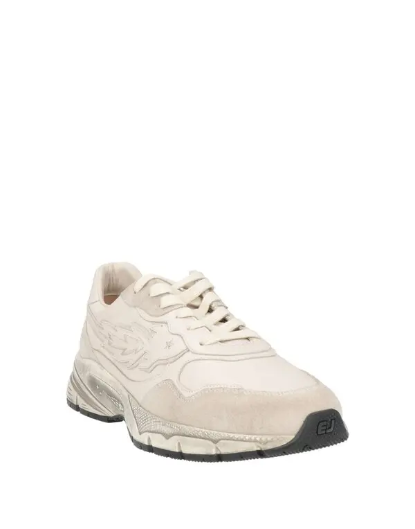ENTERPRISE JAPAN Calfskin And Cow Leather Sneakers