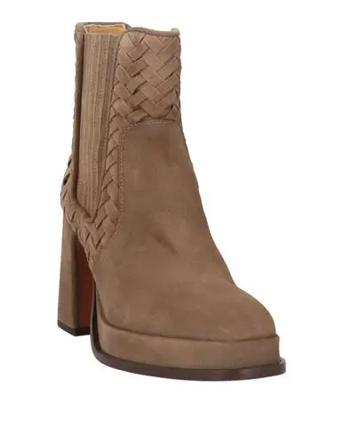 CastaÑer Taupe Suede Chelsea Ankle Boots With Block Heel