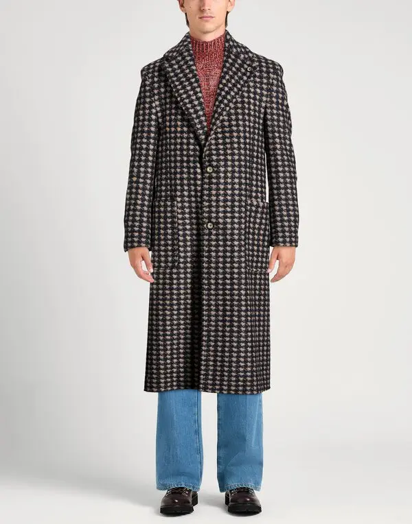 TAKESHY KUROSAWA Single-breasted Houndstooth Coat