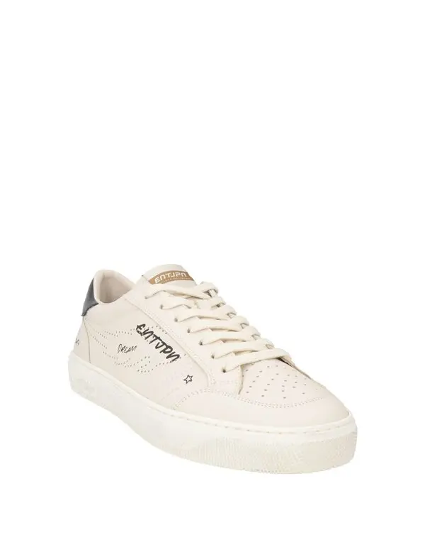 ENTERPRISE JAPAN Calfskin And Cow Leather Sneakers
