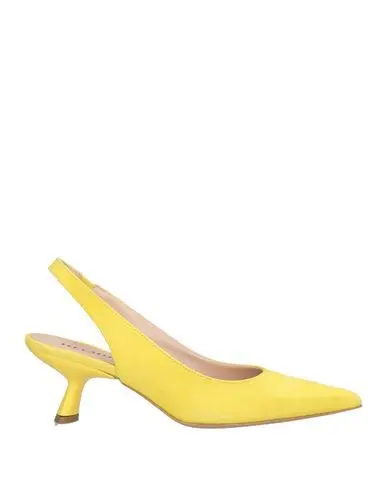 HELMUR SHOES Suede Slingback Pumps - Yellow