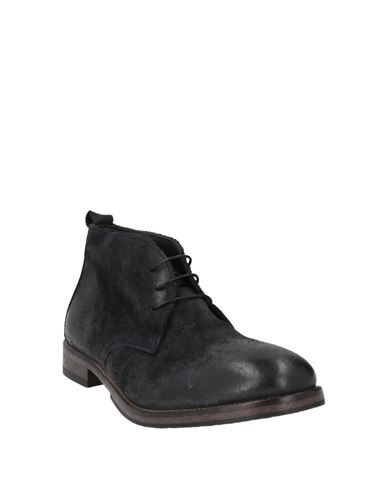 Moma Midnight Leather Ankle Boots - Blue
