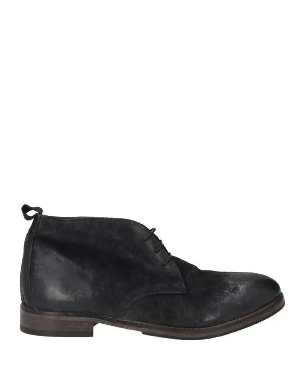 Moma Midnight Leather Ankle Boots - Blue