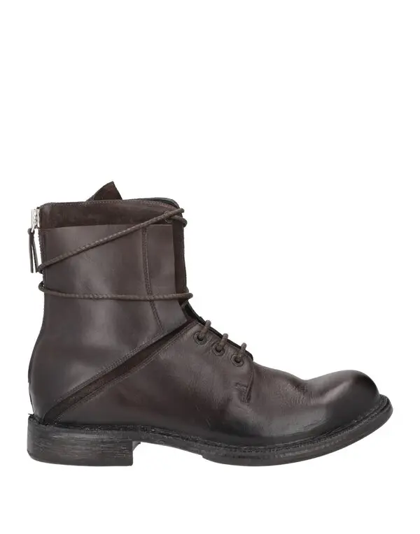 Moma Dark Calfskin Lace-up Ankle Boots