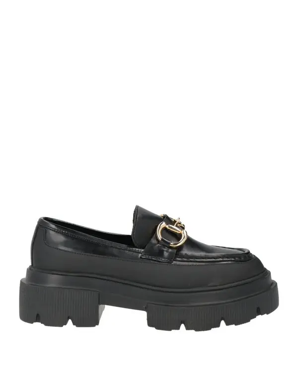 TOSCA BLU Chunky Glossed Leather Loafers With Appliqués