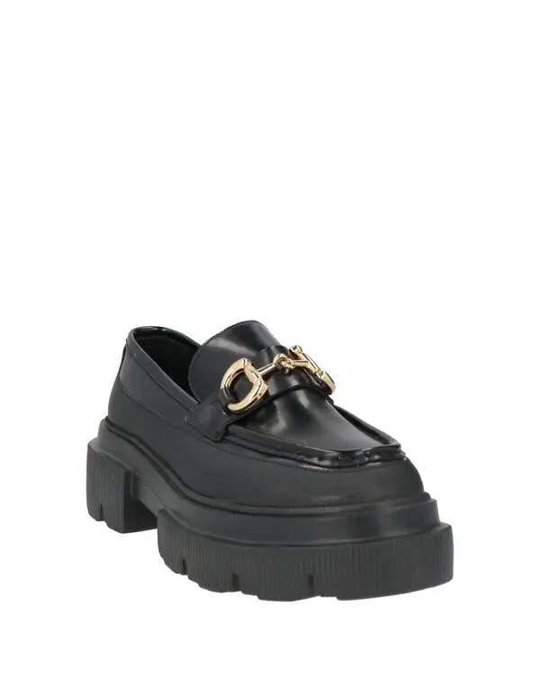 TOSCA BLU Chunky Glossed Leather Loafers With Appliqués