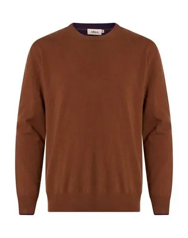 Altea Virgin Wool Crewneck Sweater - Brown
