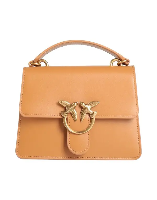 Pinko Calfskin Flap Bag With Logo Embellishment