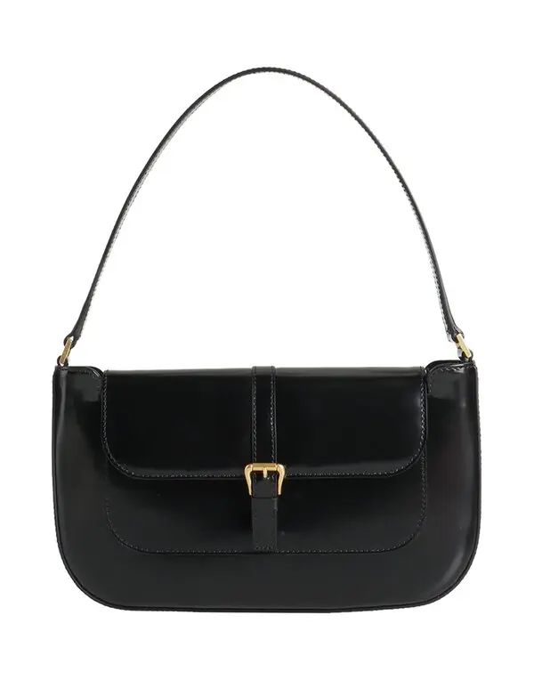 By Far Glossed Leather Baguette Bag