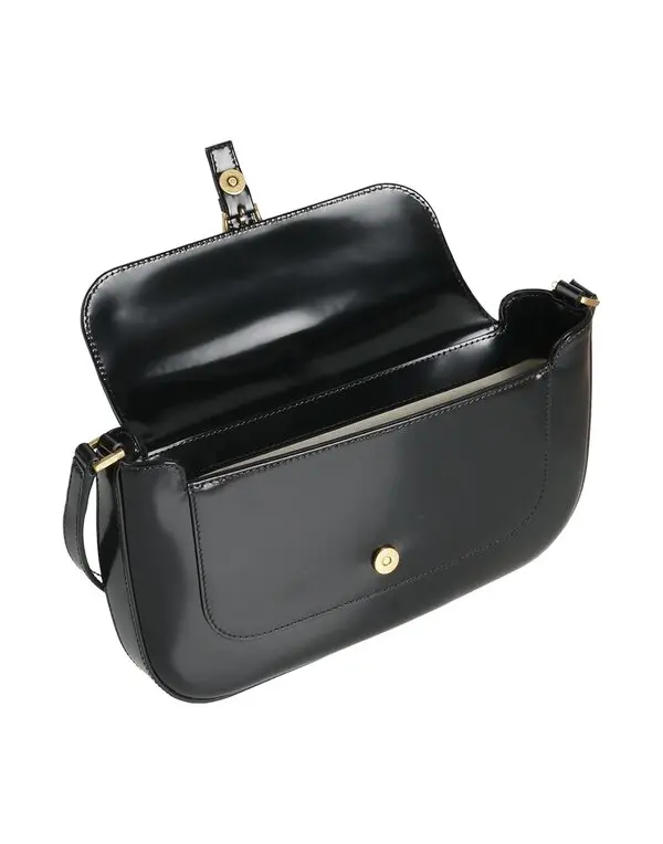 By Far Glossed Leather Baguette Bag