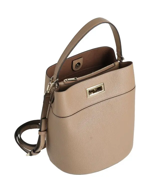Furla Leather Bucket Bag With Twist-lock Fastening