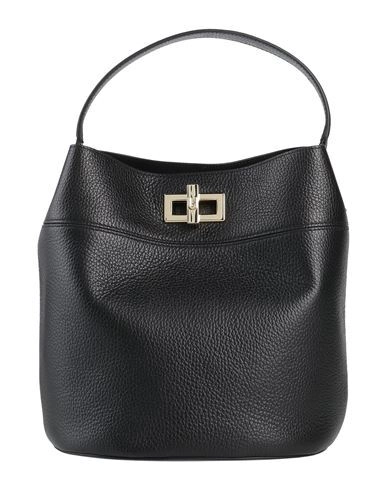 Furla Leather Bucket Bag With Twist-lock Fastening - Black