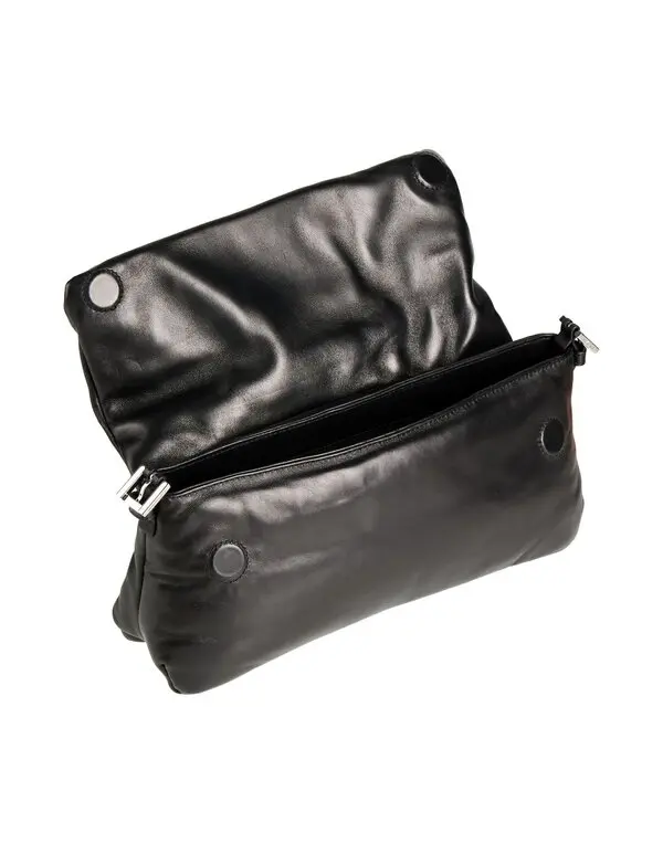 By Far Lambskin Leather Crossbody Bag With Flap