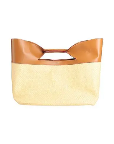 Alexander McQueen Handbag Leather, Natural Raffia - Beige