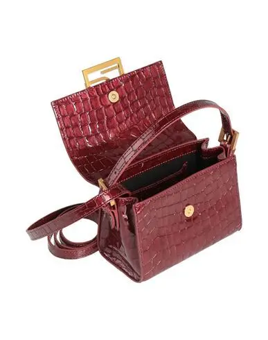 By Far Crocodile-effect Leather Flap Handbag