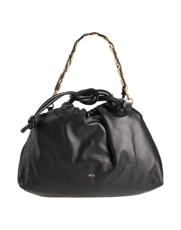 N°21 Leather Bucket Bag With Chain Top Handle