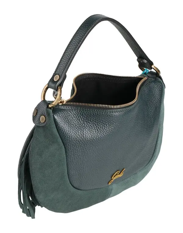 GABS Dark Calfskin Hobo Bag With Fringe