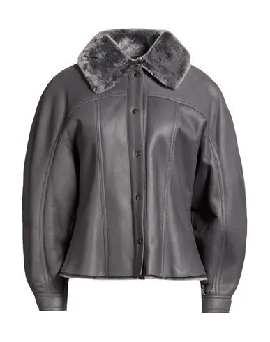 Alberta Ferretti Jacket Lead Size Lambskin - Grey
