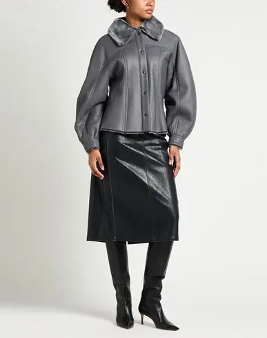 Alberta Ferretti Jacket Lead Size Lambskin