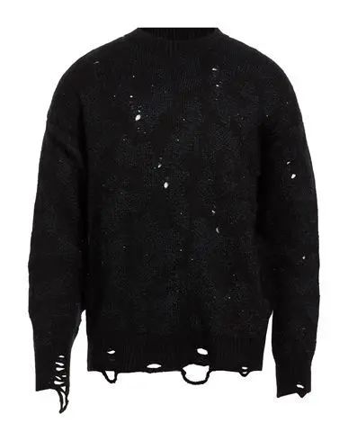 LANEUS Chocolate Distressed Knit Sweater - Brown