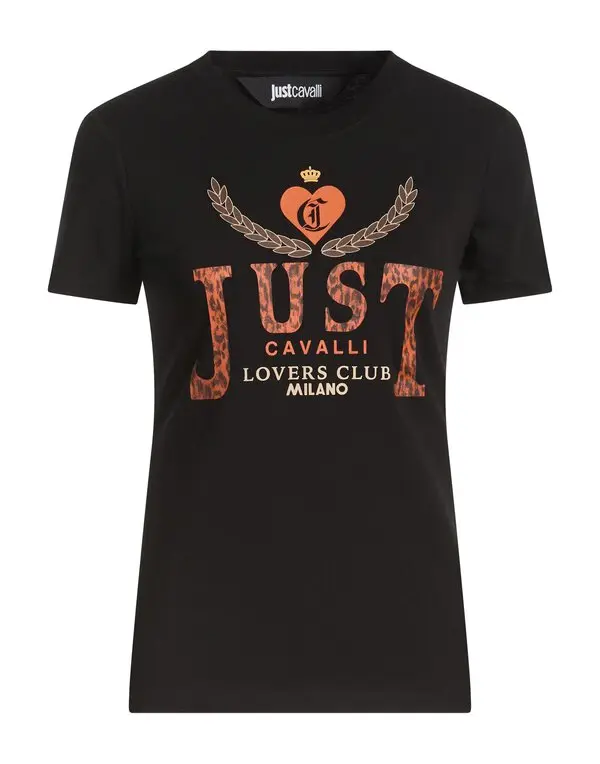 Just Cavalli Cotton T-shirt With Logo Print