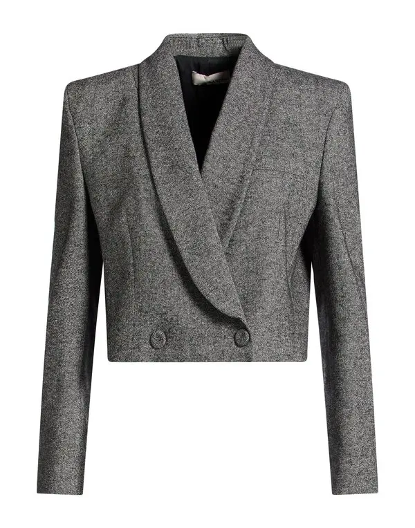 LARDINI Tweed Double-breasted Blazer - Grey