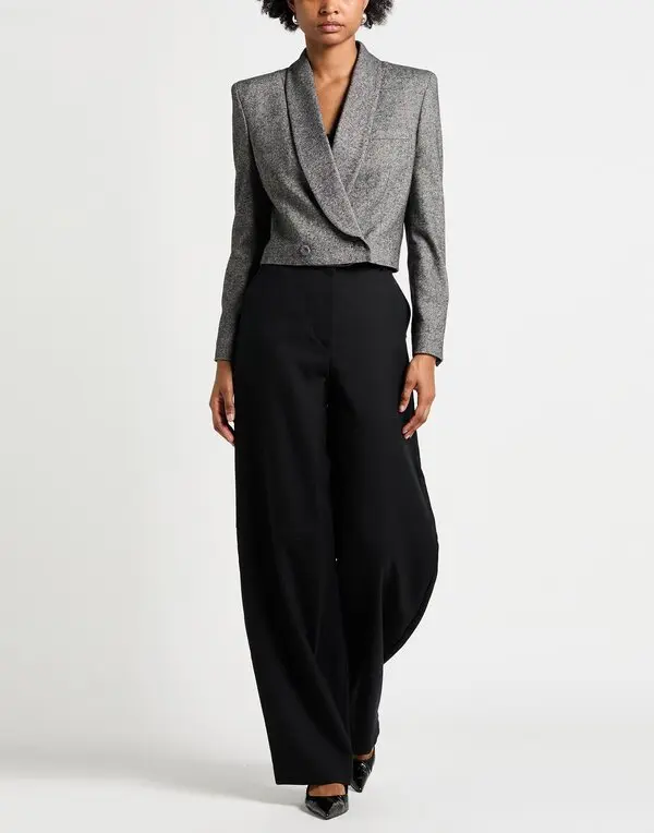 LARDINI Tweed Double-breasted Blazer - Grey