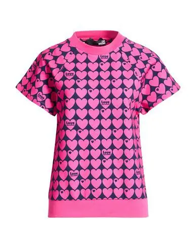 Moschino Cotton Elastane Crewneck Short Sleeve Sweatshirt - Fuchsia