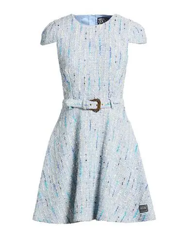 Versace Mini Dress Light Size Cotton, Polyester, Polyamide, Synthetic Fibers, Linen - Blue