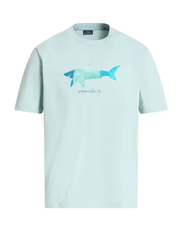 Paul & Shark T-shirt Turquoise Size Cotton