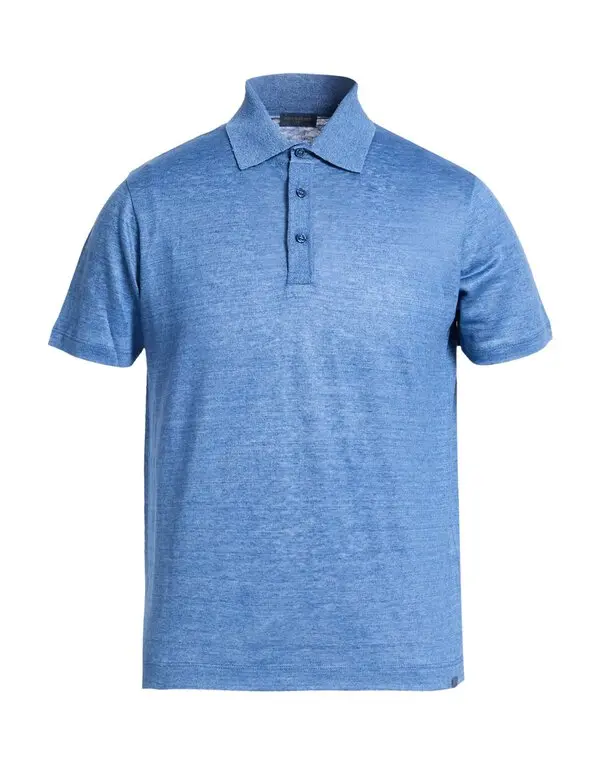 Paul & Shark Polo Shirt Azure Size Linen