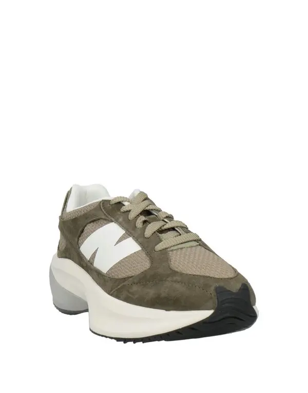 NEW BALANCE Wrptd Leather & Textile Sneakers - Green