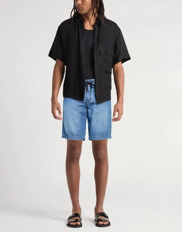 JACOB COHЁN Denim Lyocell And Linen Blend Shorts