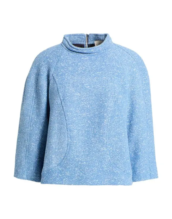 Ba&sh Light Tweed Turtleneck 3/4 Sleeve Top