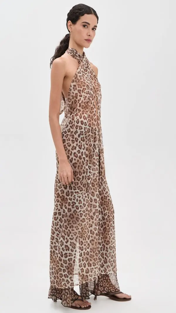 Ramy Brook Leopard Convertible Aari Cover Up