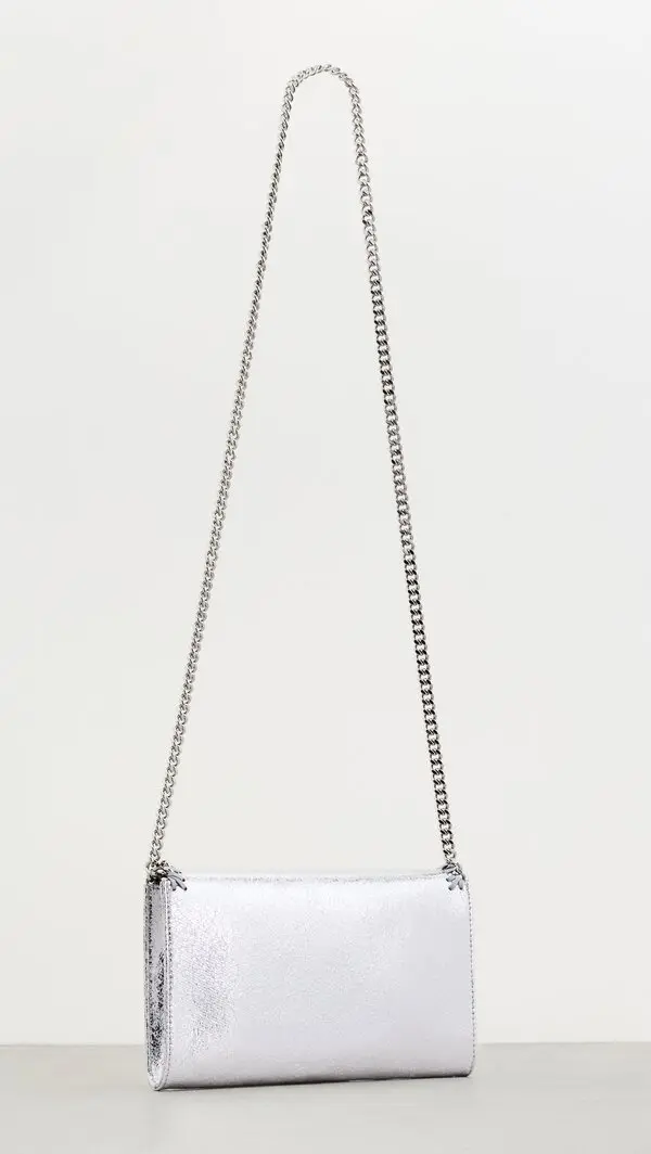 Stella McCartney Falabella Metallic Wallet On A Chain