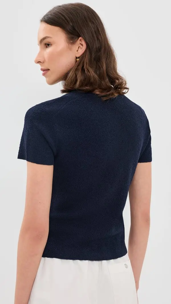 Vince Texture Short Sleeve Crew Pullover