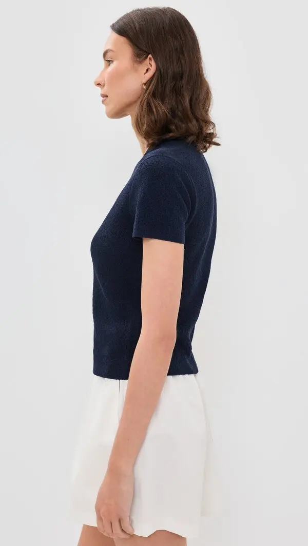 Vince Texture Short Sleeve Crew Pullover