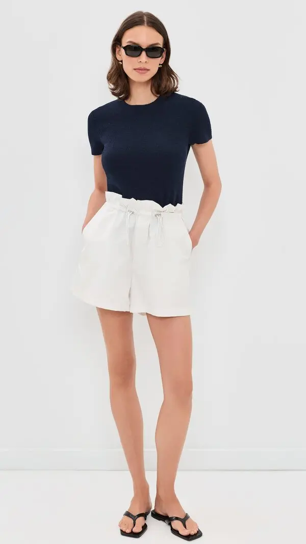 Vince Texture Short Sleeve Crew Pullover