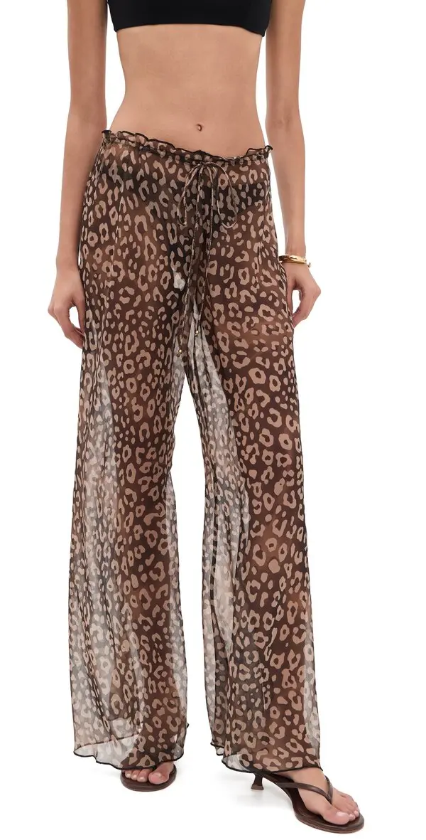 Ramy Brook Alayna Pants - Dark Leopard