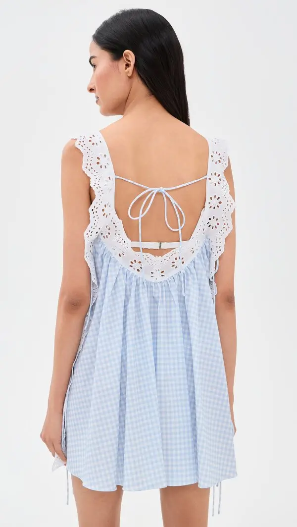 Caroline Constas Lucilla Eyelet Trimmed Dress