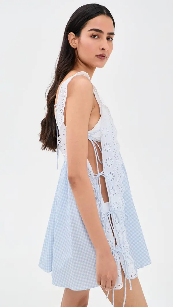 Caroline Constas Lucilla Eyelet Trimmed Dress