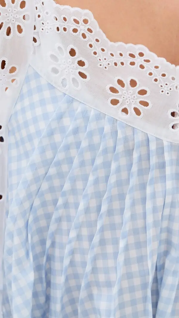 Caroline Constas Lucilla Eyelet Trimmed Dress