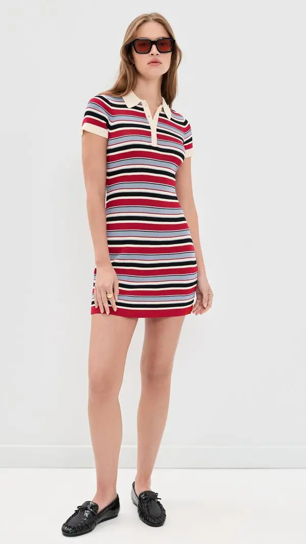 ROWING BLAZERS Knit Polo Mini Dress