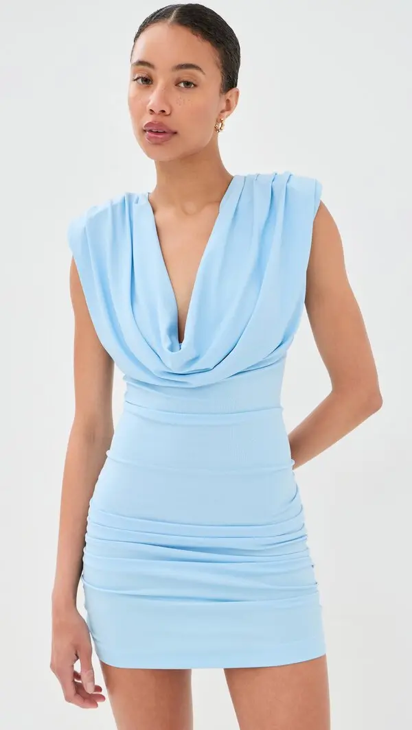 Wardrobe.NYC Matte Draped Mini Dress