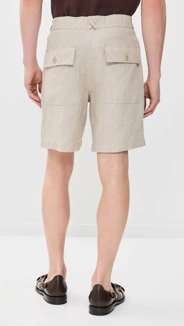 ALEX MILL Pull On Field Shorts In Linen 19