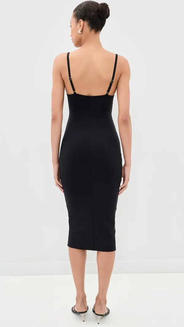 FLEUR DU MAL Le Stretch Micro U-plunge Midi Dress